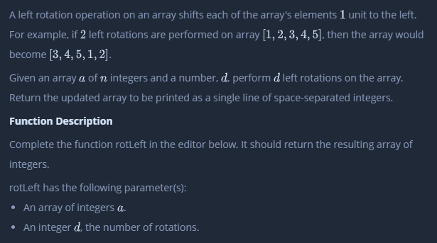 See System Code Arrays Left Rotation Java Hackerrank