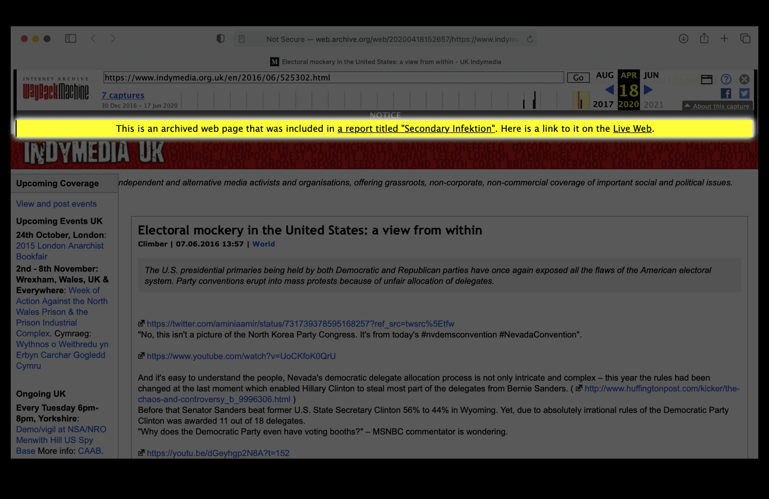 Fact-checking comes to dead web pages in the Internet Archive now ...
