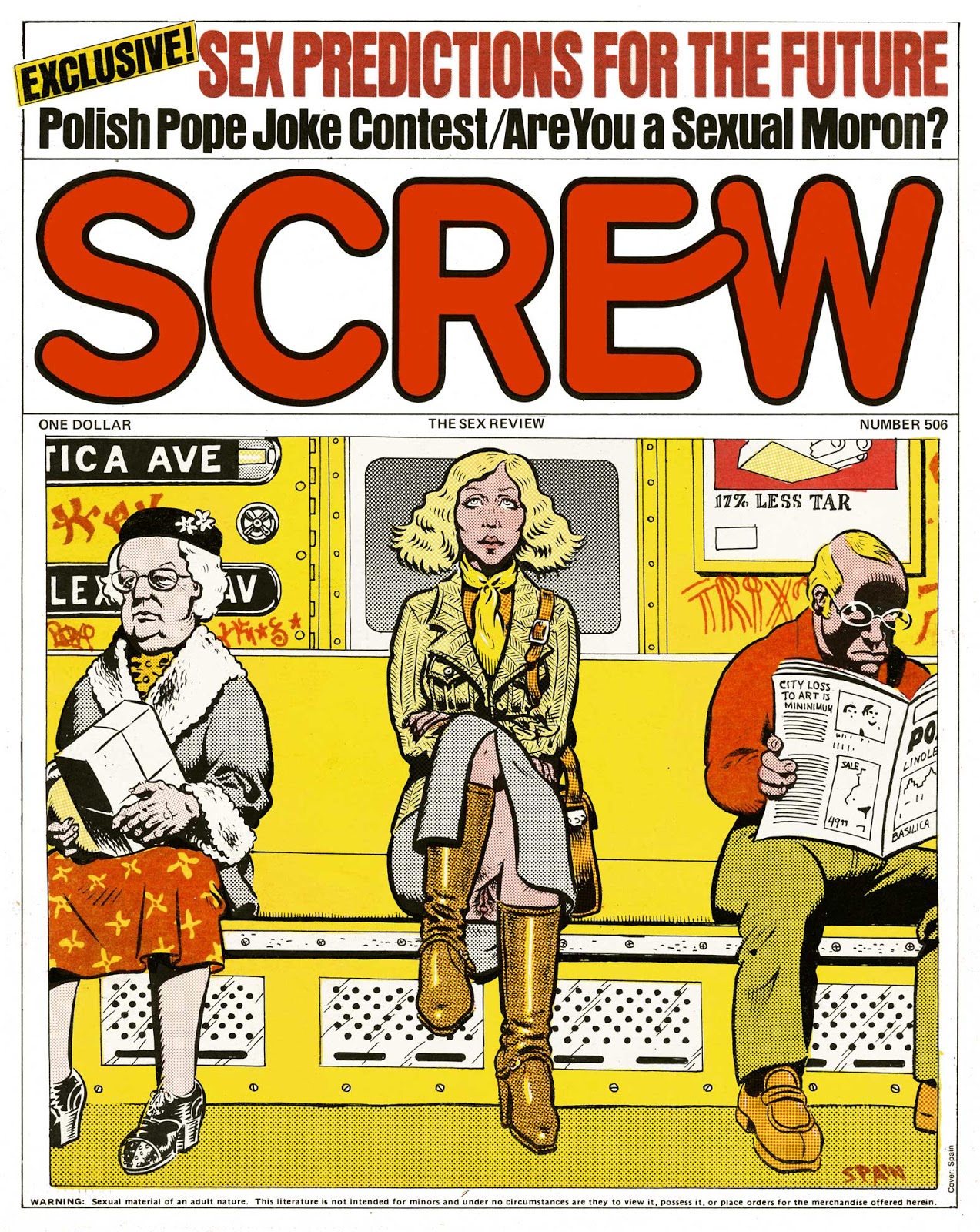 SCREW Magazine Cover Art: Nine SCREW covers by SPAIN RODRIGUEZ, (1940 ...