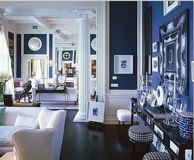 Salas en azul y blanco