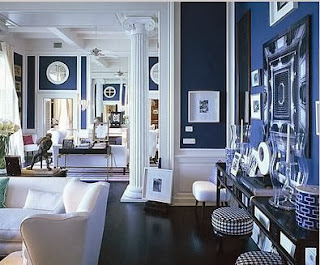 Salas en azul y blanco