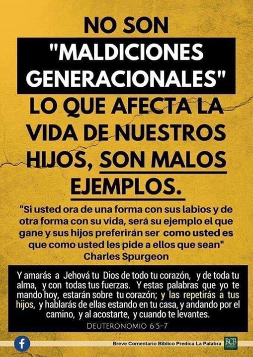 ¿MALDICIONES GENERACIONALES O MALOS EJEMPLOS?