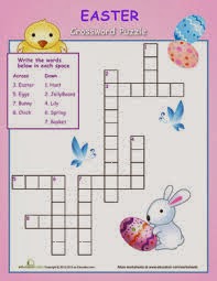 6 Easy Easter Crosswords Printable For Kids
