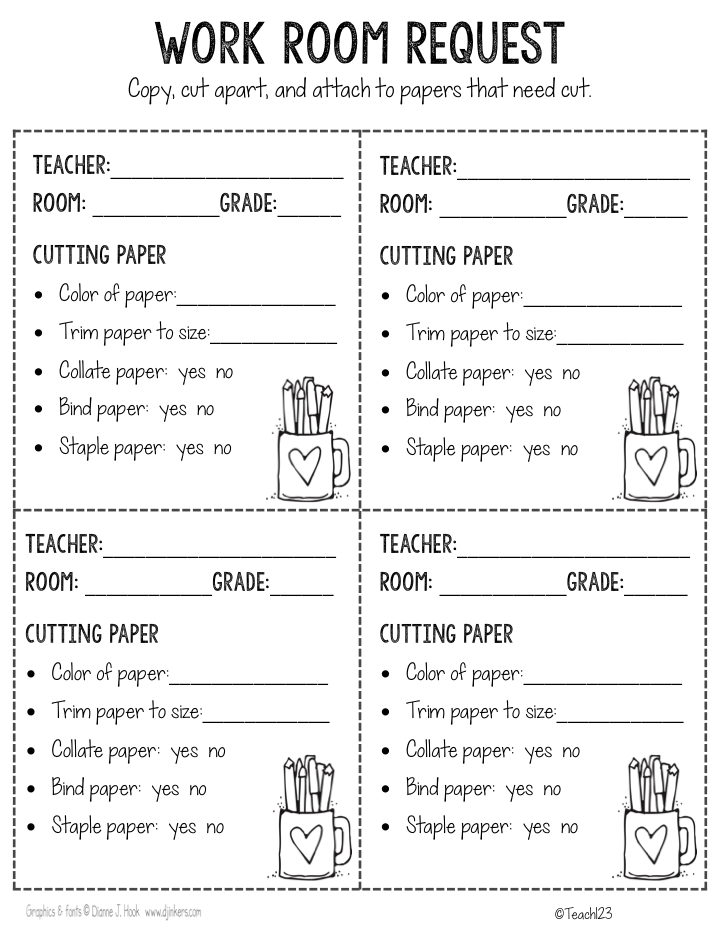 Teacher Work Room Tips | Teach123