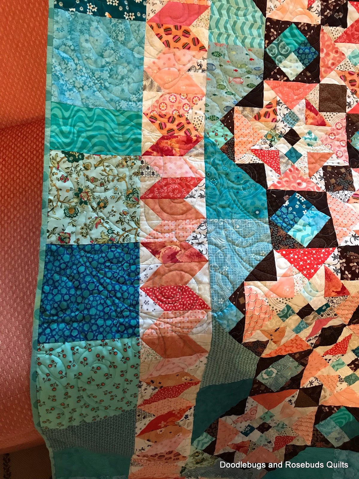 Doodlebugs and Rosebuds Quilts: On Ringo Lake Finish