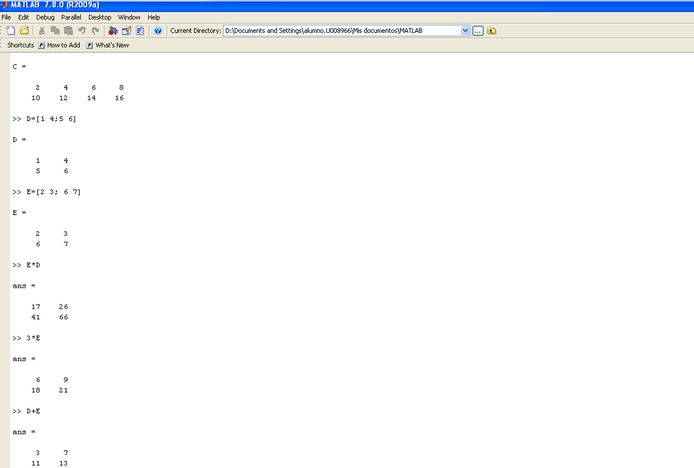 Adrian Antelo: Primeros pasos Matlab