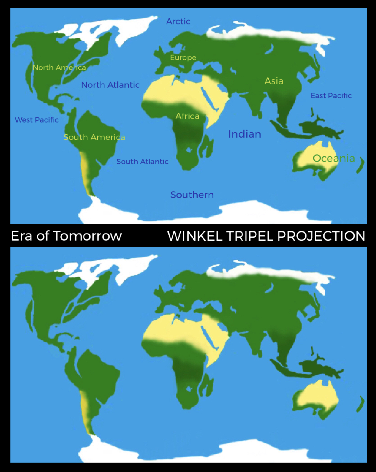 The Lightian Library: Era of Tomorrow: Winkel Tripel Projection Map