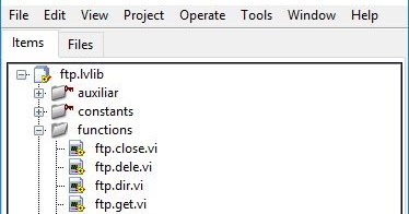 Simple FTP client for LabVIEW