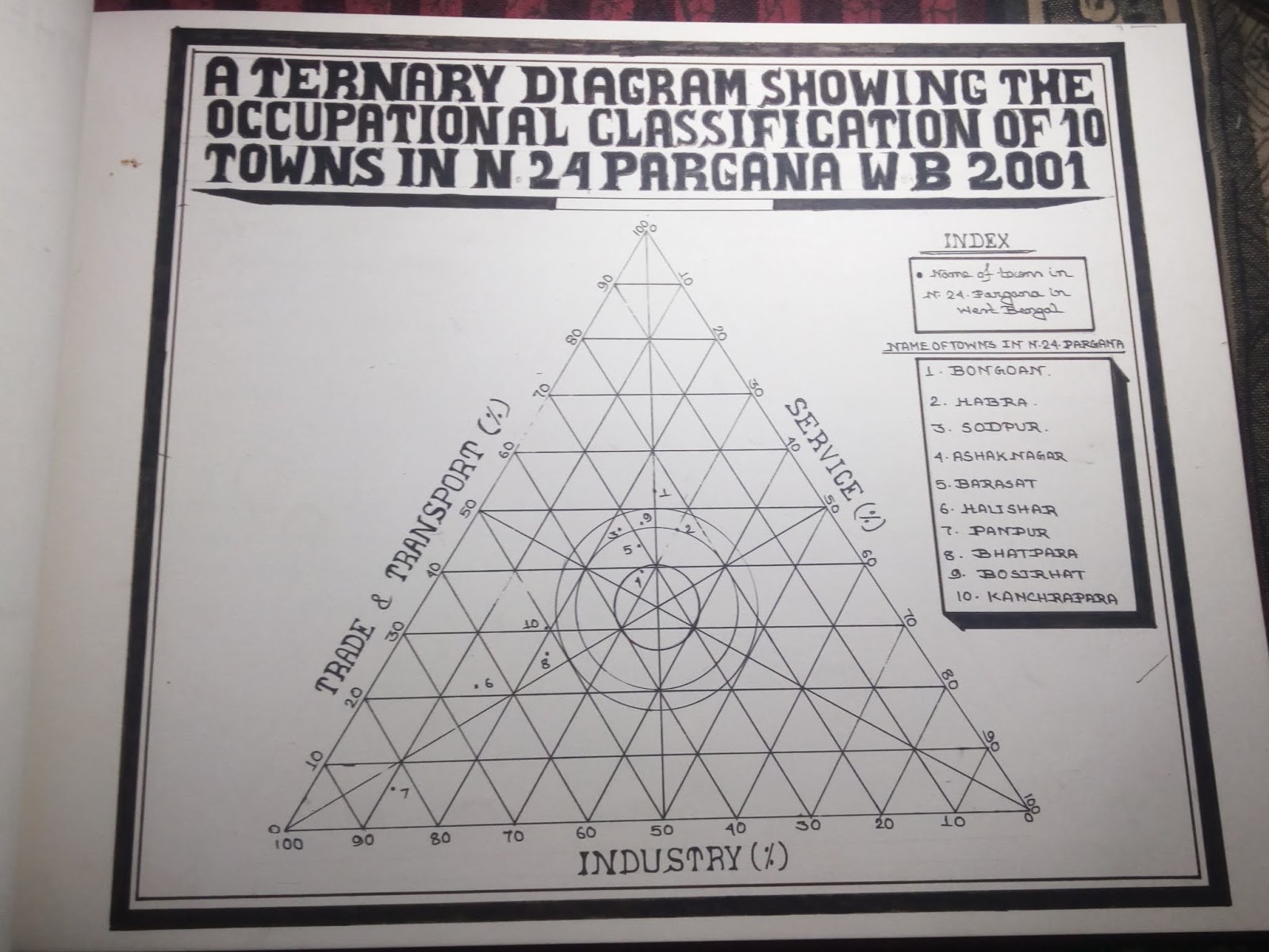 GEOGRAPHY PRACTICAL : Ternary Diagram.