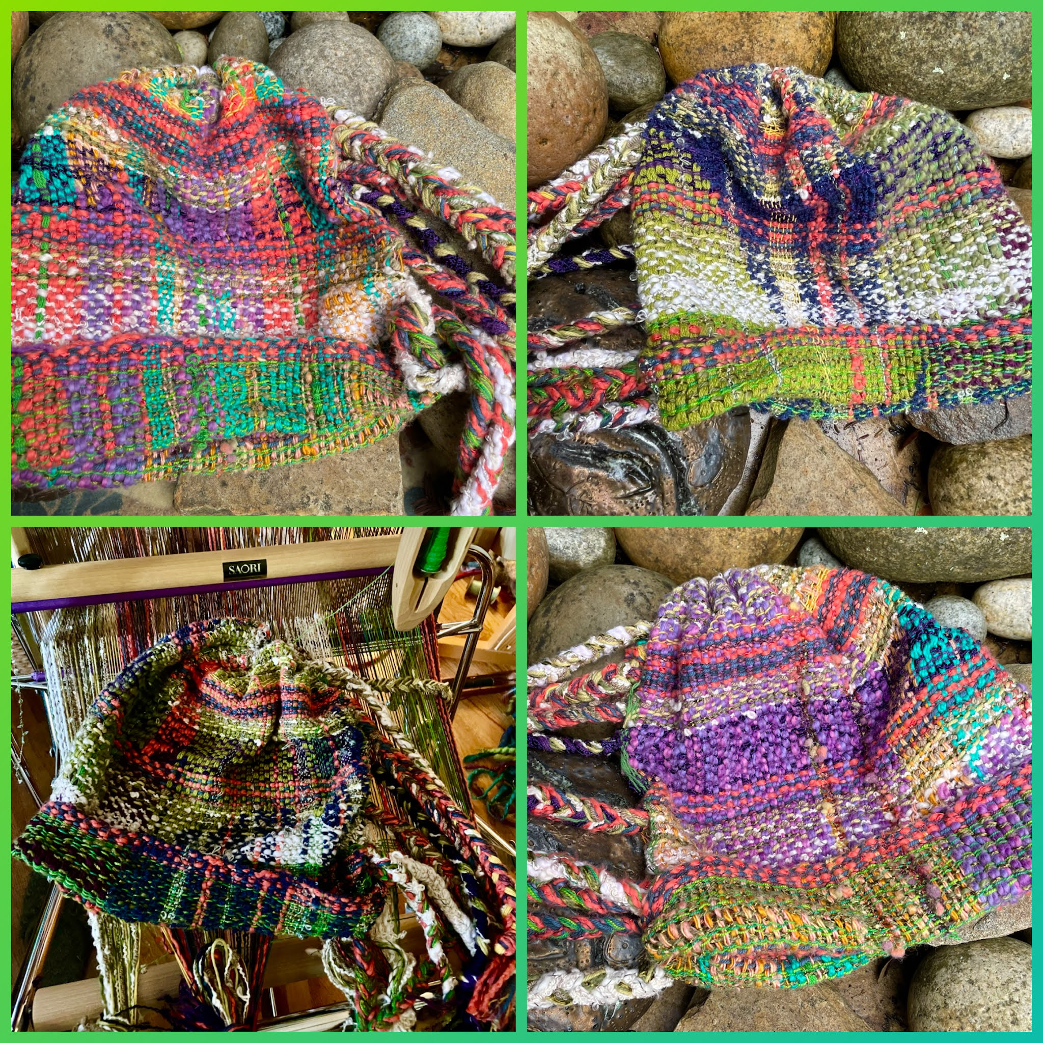 CENTERING WITH FIBER: WEAVING PROGRESSION OF 4 NEW SAORI HATS AT THE ...