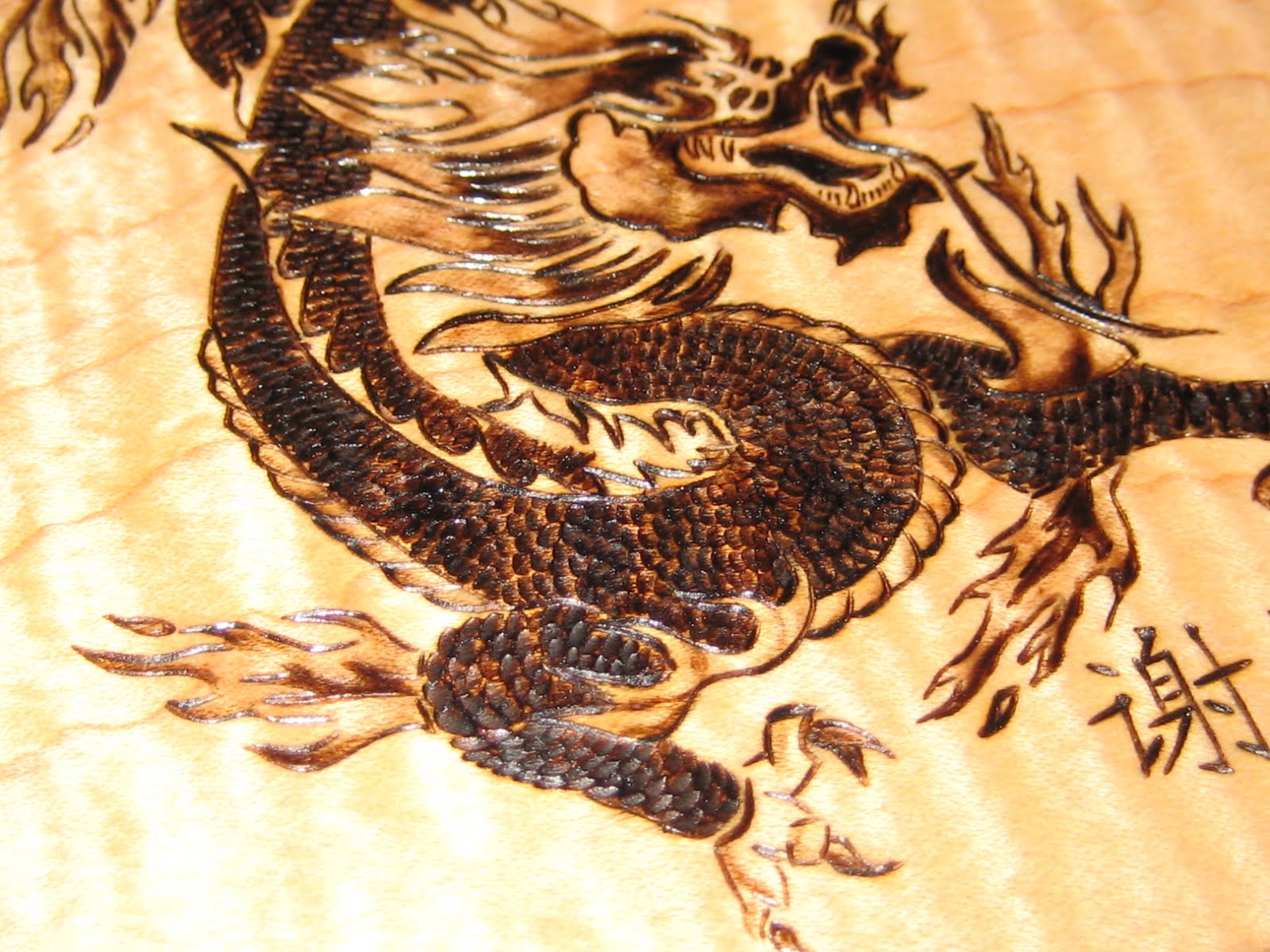 Shine Box Turkey Call: Pyrography Chinese Thank You!