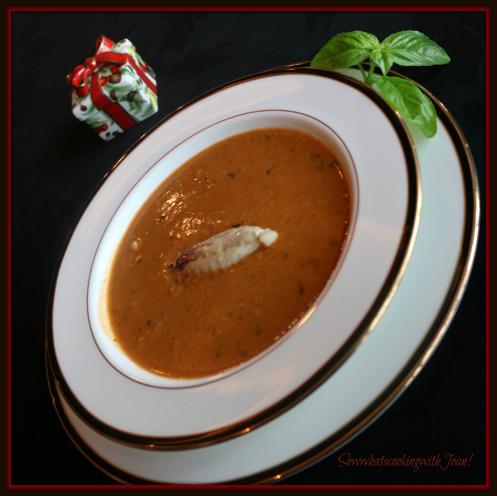 Sew what's cooking with Joan!: Tomato Basil Crab Bisque- JJ's