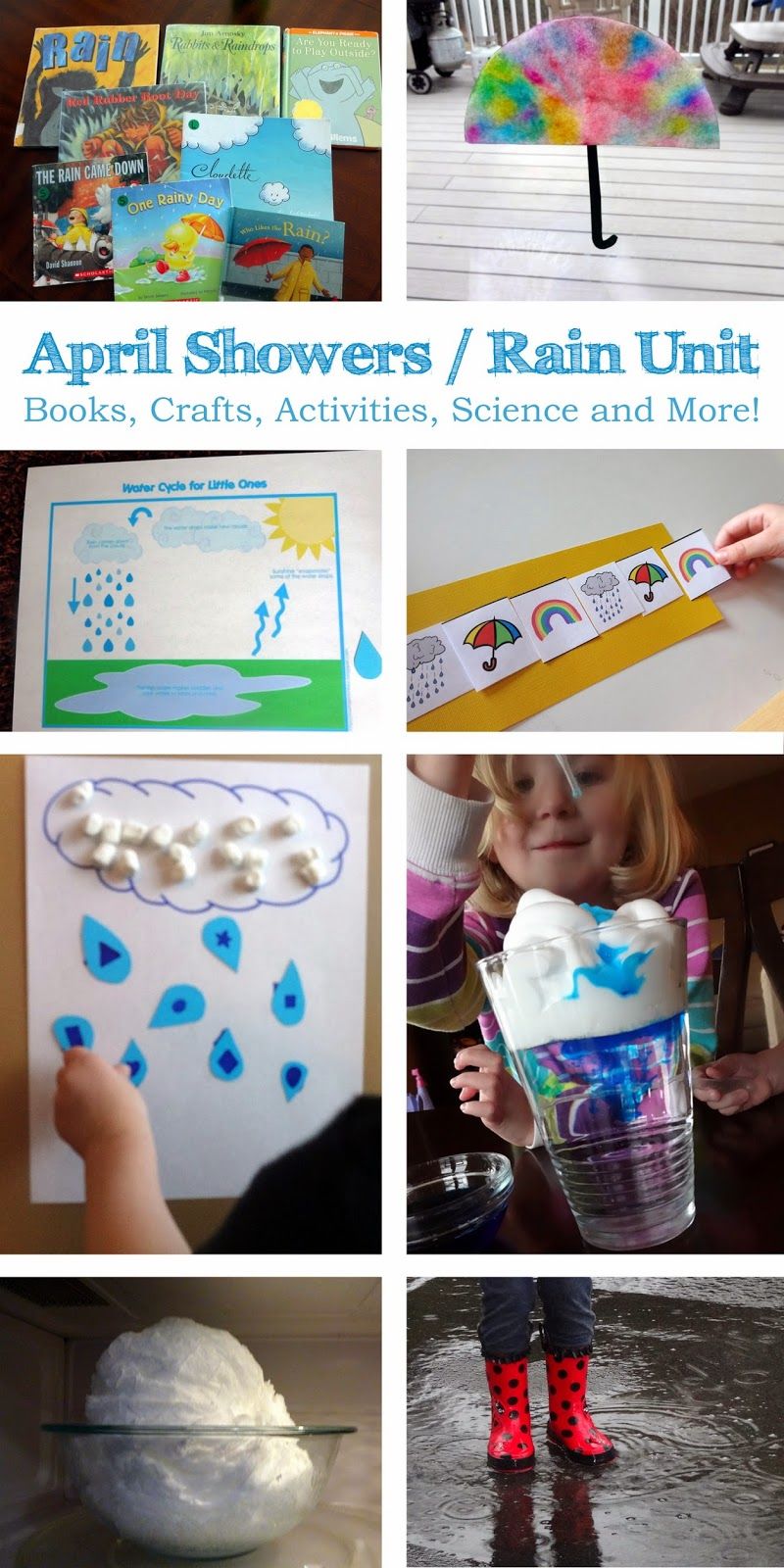 April Showers / Rain Unit - for toddlers and preschoolers. Books, Cra