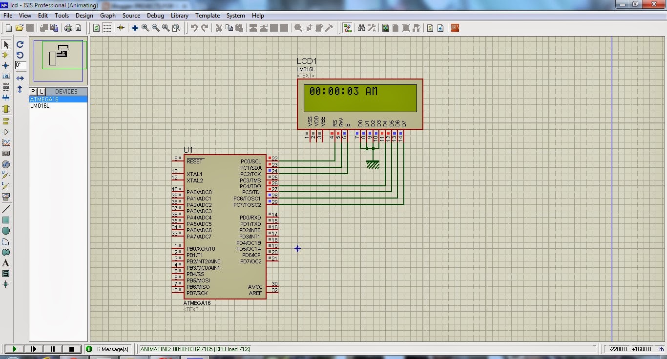 Projects For You Digital Clock Using Atmega16