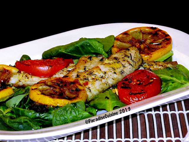 Paradise-Cuisine , Recipes &Cooking: Swai Fillets with Spinach,Grilled ...