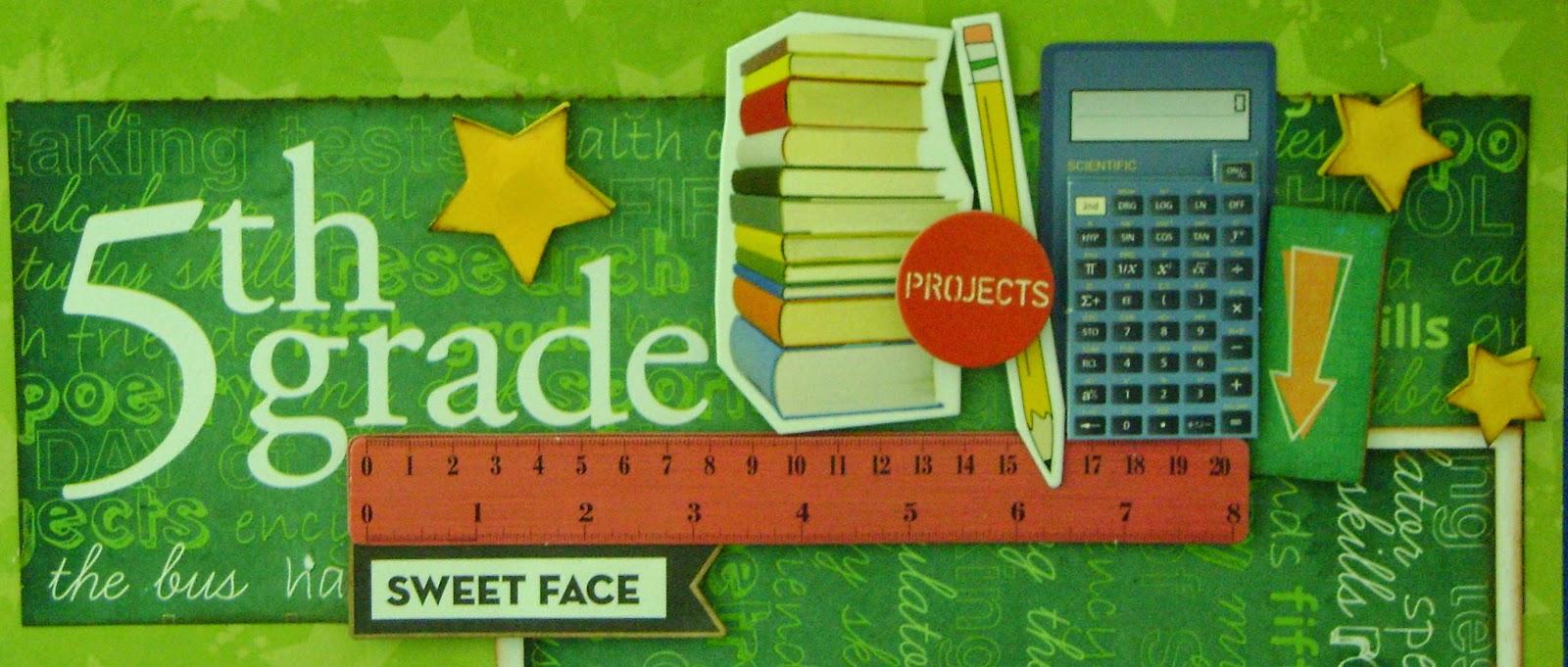 Fifth Grade Scrapbook Layout (Girl)