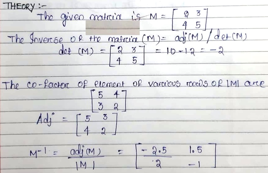 To Find The Inverse Of A Given Matrix Using Scilab