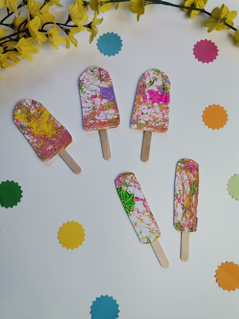 Familie und mehr : Kreatives Eis mit Murmeltechnik