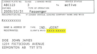 Vehicle registration plates of Alberta