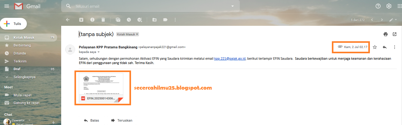 Cara Cepat Mendapatkan KODE EFIN Pajak NPWP Online ~ Secercah Ilmu