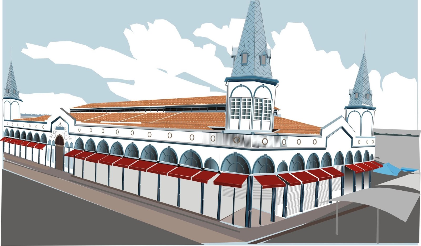 José Vasconcelos Paiva: Mercado de Ferro do Ver-o-Peso em desenho