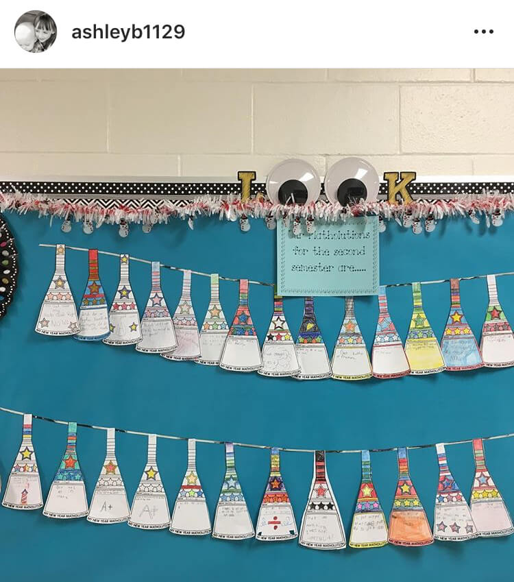 Scaffolded Math and Science: My New Year Matholution Pennant Photos ...