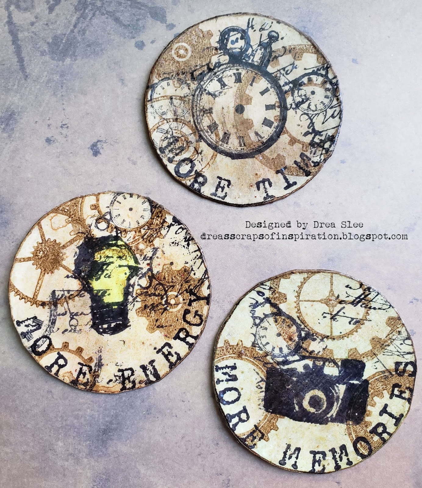 Drea's Scraps of Inspiration: More ATC Coins