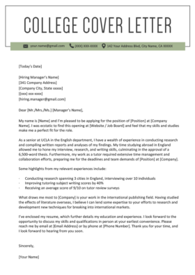 Practicum Cover Letter ~ Resume Letter