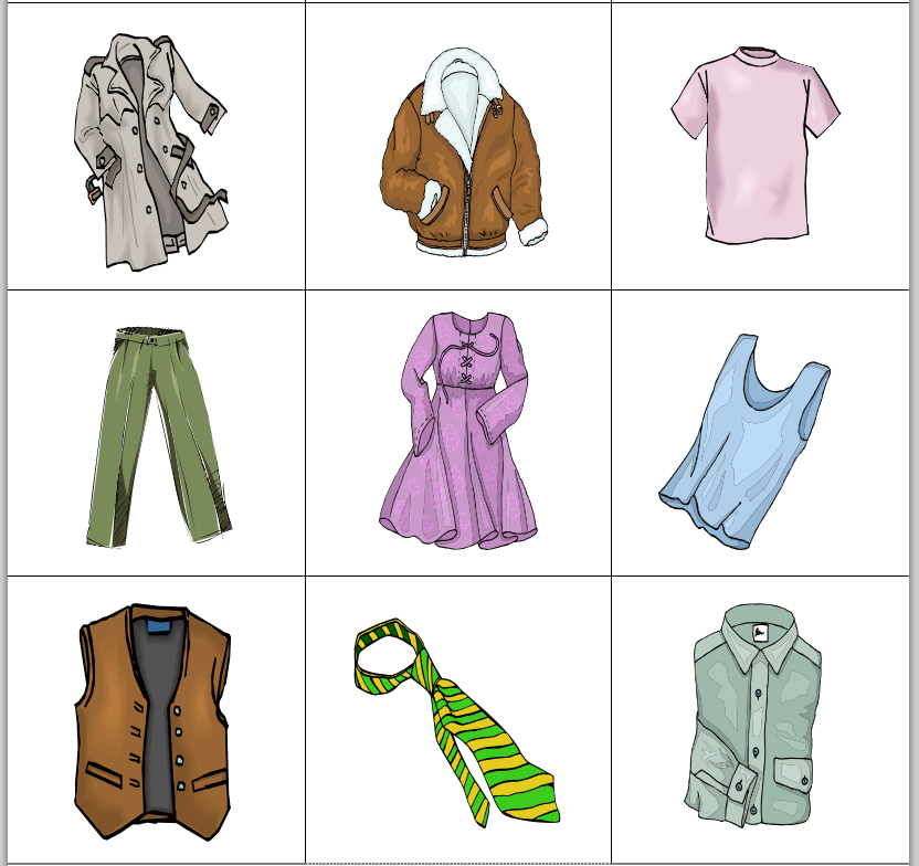 Millminds Clases de Inglés: Clothes Memory Game