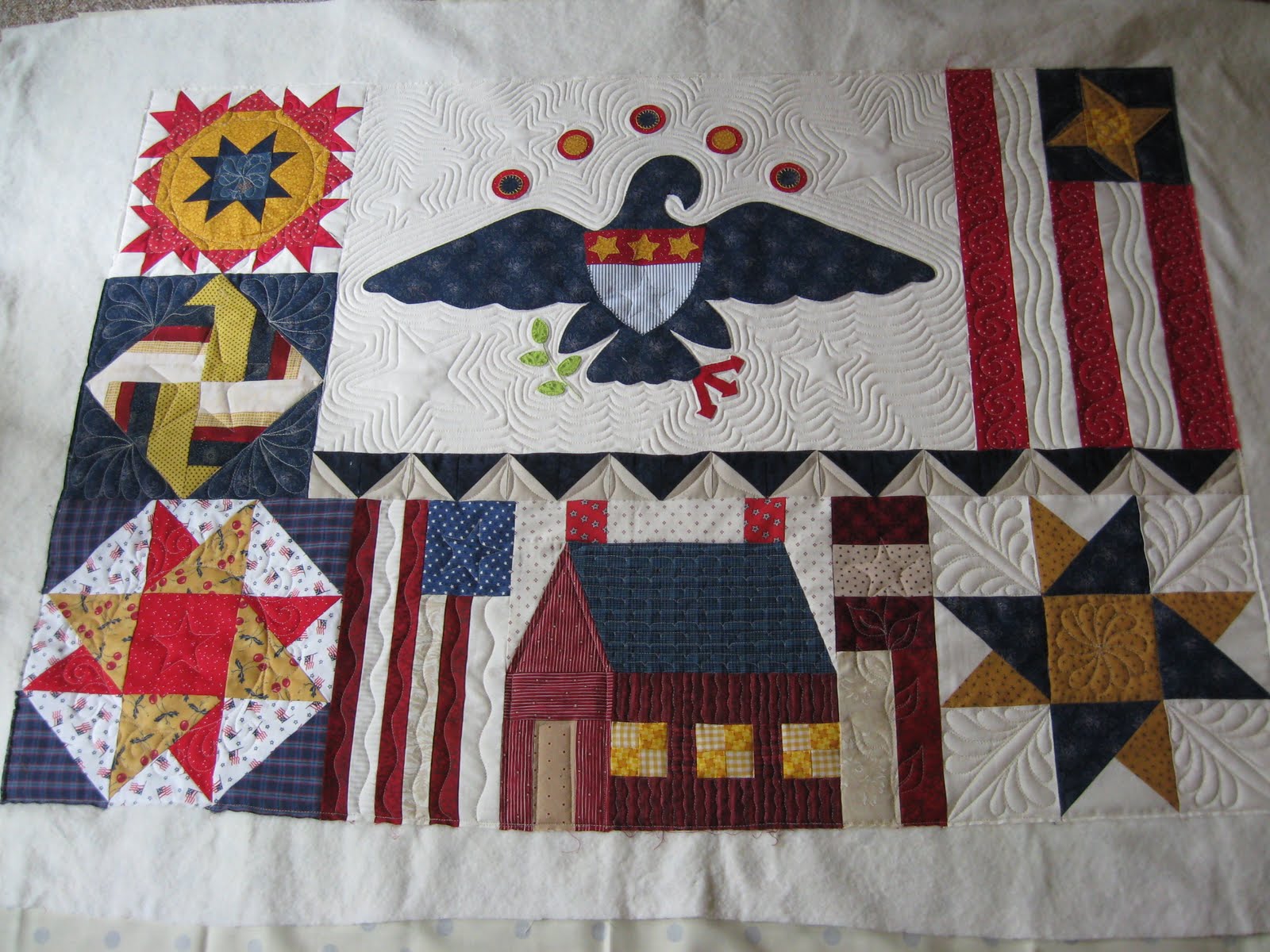 artistic quilting: Patriotic Quilt