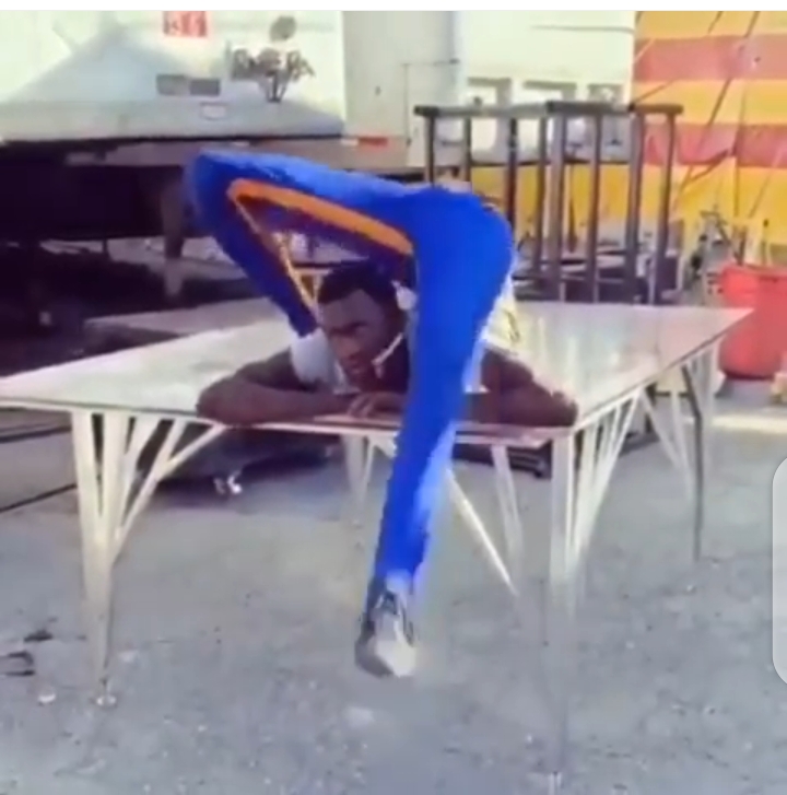 Some have tagged him the 'rubber' man, others are asking if he is ...