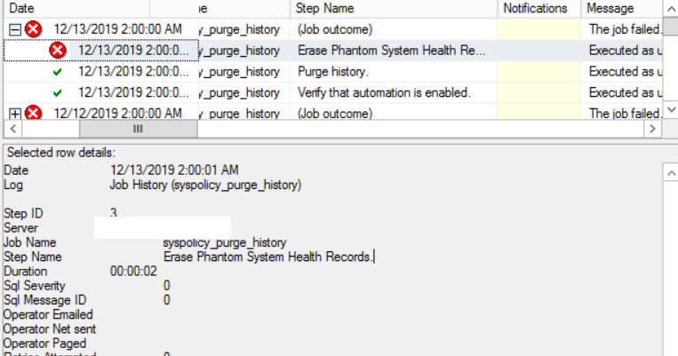 SQL/NoSQL Public Diary: "syspolicy_purge_history" SQL Agent Job is ...