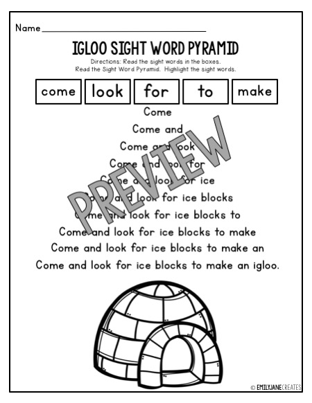 Emily Jane Creates: JANUARY NO PREP KINDERGARTEN PACKET-OVER 100 PAGES!