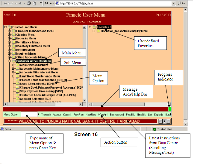 Get familiar with Finacle Menus/ Commands and Favorites ~ Finacle ...