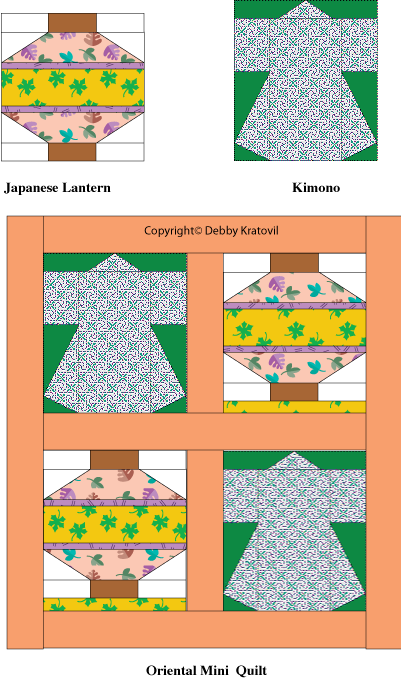 Kimono Quilt Block Free Pattern