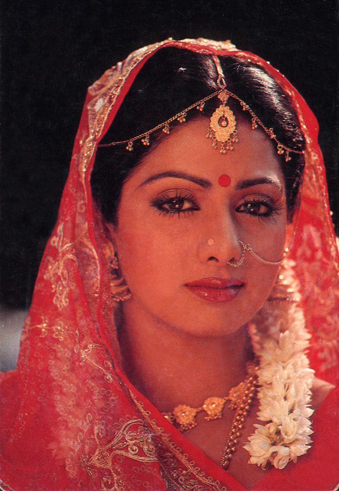 Sridevi: Sridevi as a bride in Bhagwaan Dada (1986)