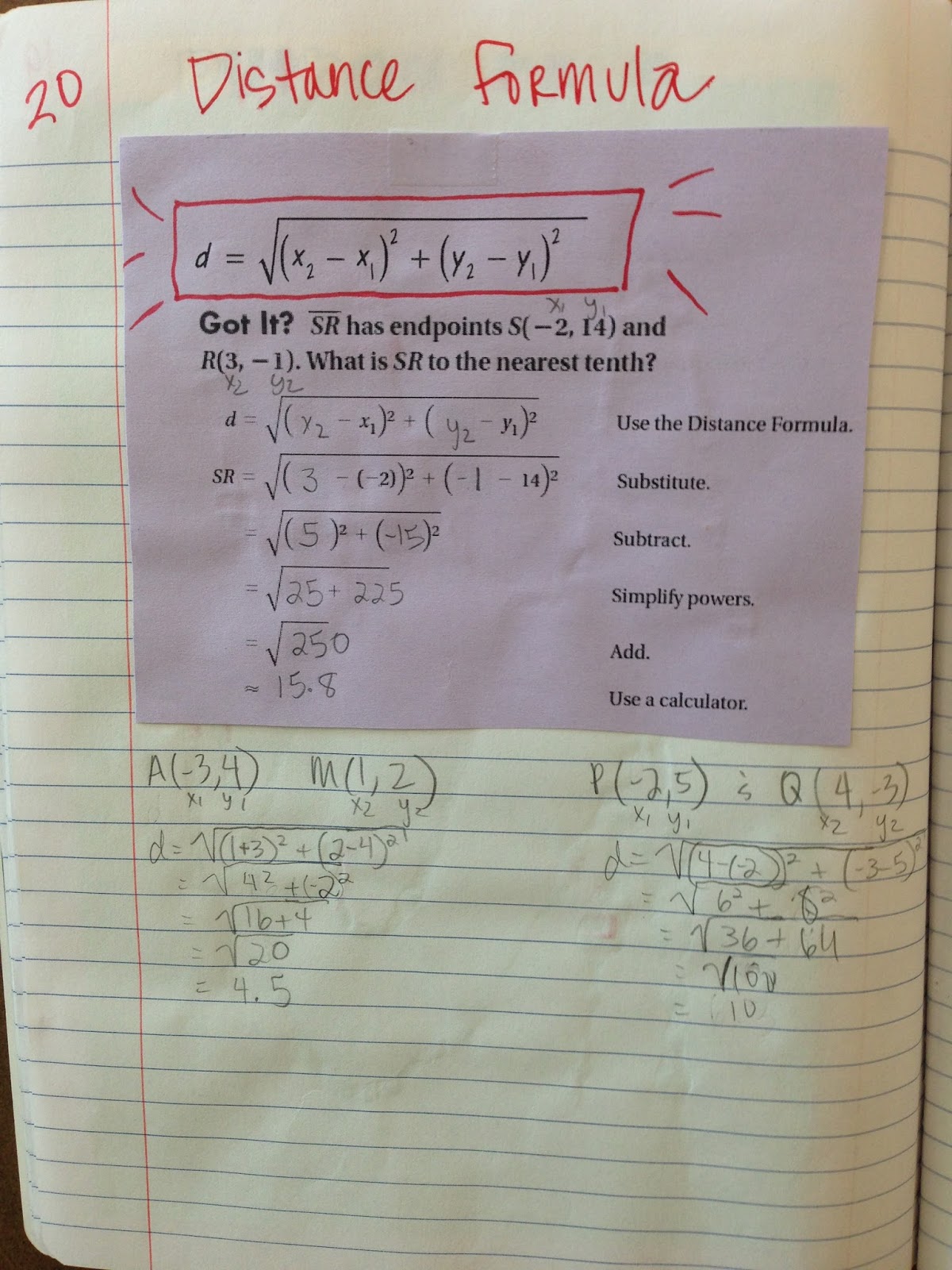 Math Dyal: How my students discovered the distance formula