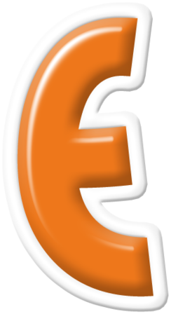 MOLDES DE LETRAS Y NÚMEROS: IMÁGENES DE MOLDES DE LETRAS COLOR NARANJA