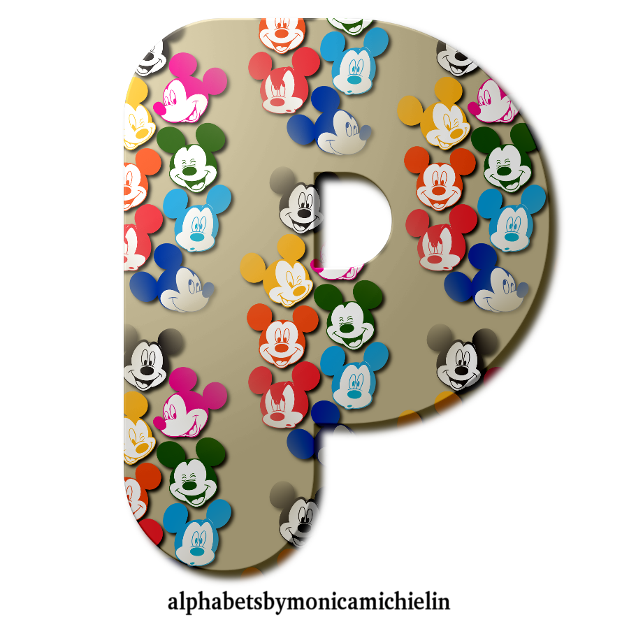 M. Michielin Alphabets: BEGE MICKEY FACES TEXTURE ALPHABET, ICONS AND ...