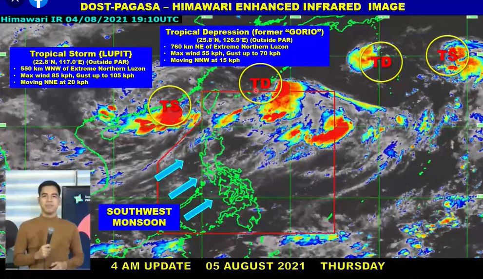 'Habagat' PAGASA weather update August 5, 2021