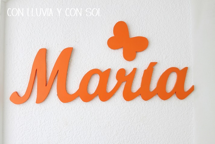 Con lluvia y con sol: NOMBRES DE MADERA PARA PARED: MARÍA Y ELENA