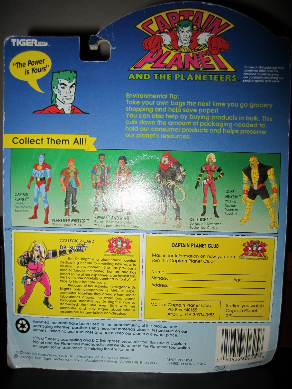 Diary of a Dorkette: Toy Chest Tuesday! Captain Planet's Dr. Blight!!