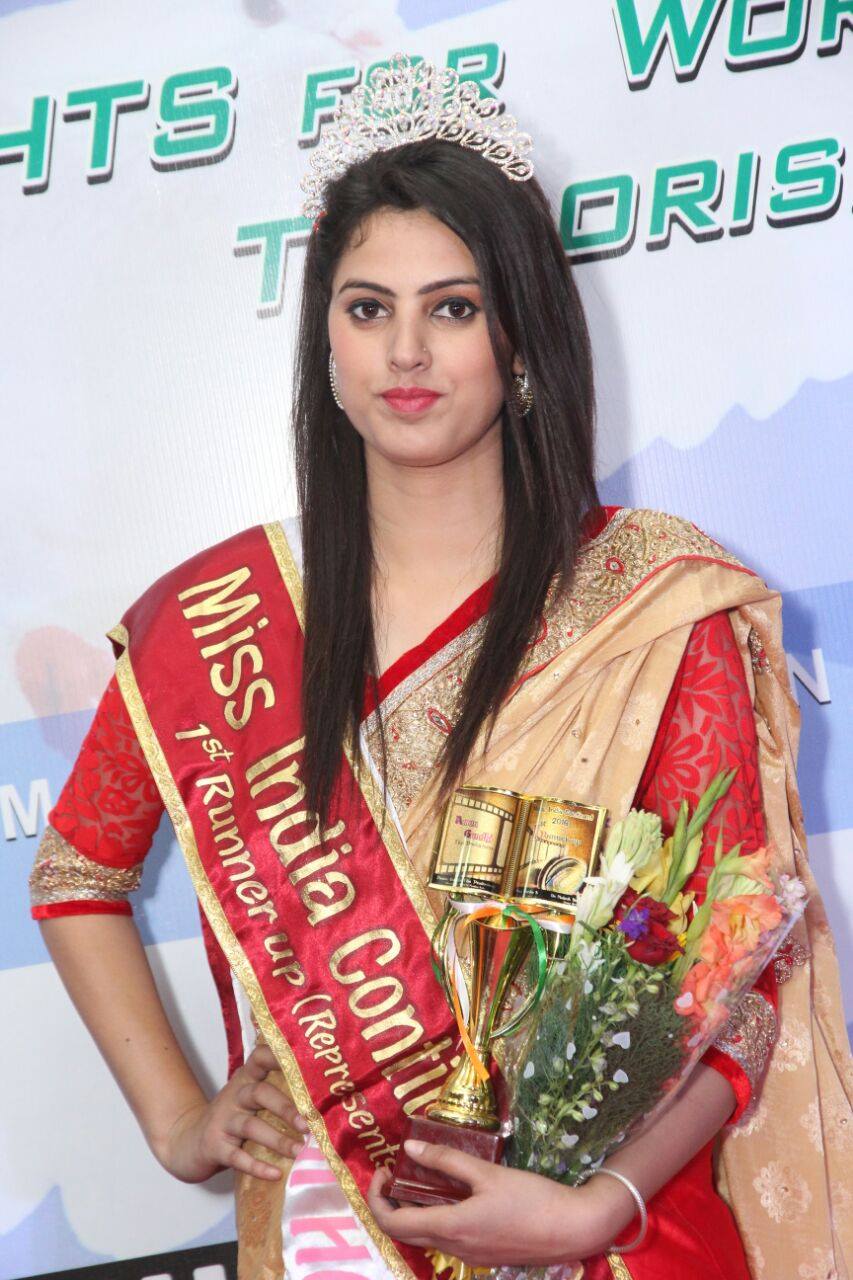 MyWorld: "Sandhole" Girl Clinched Miss India Continent Title