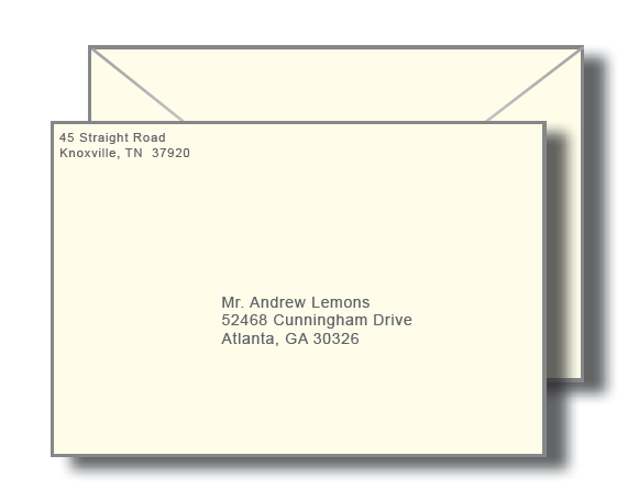 Thank You Letter Envelope Format - Formal Letter