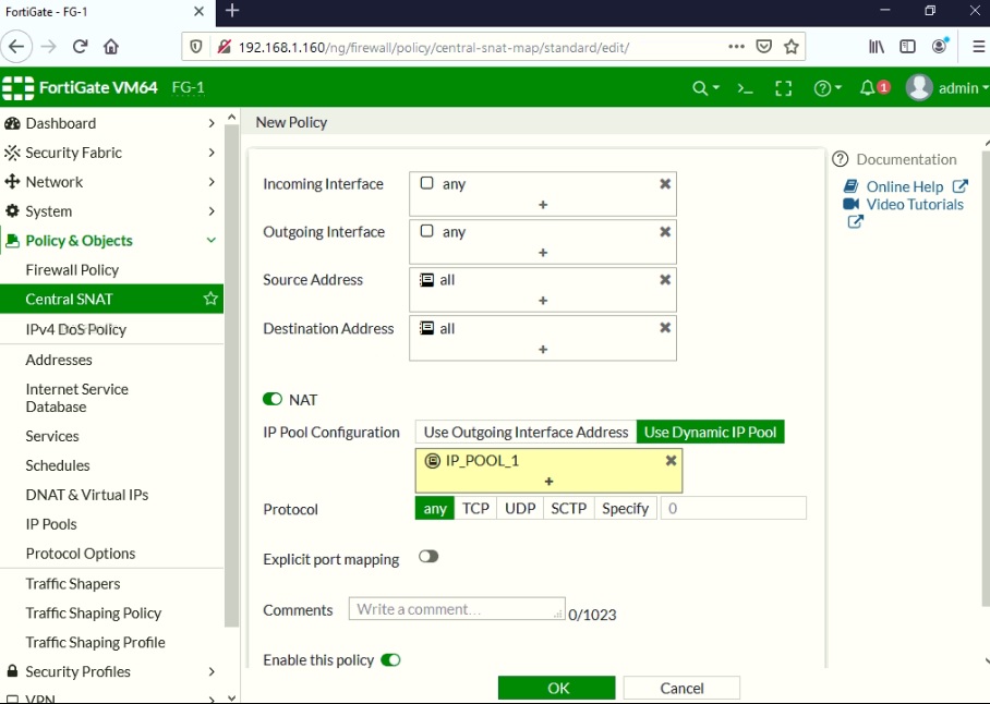 My Cybersecurity Journal: FortiGate Network Address Translation (NAT)