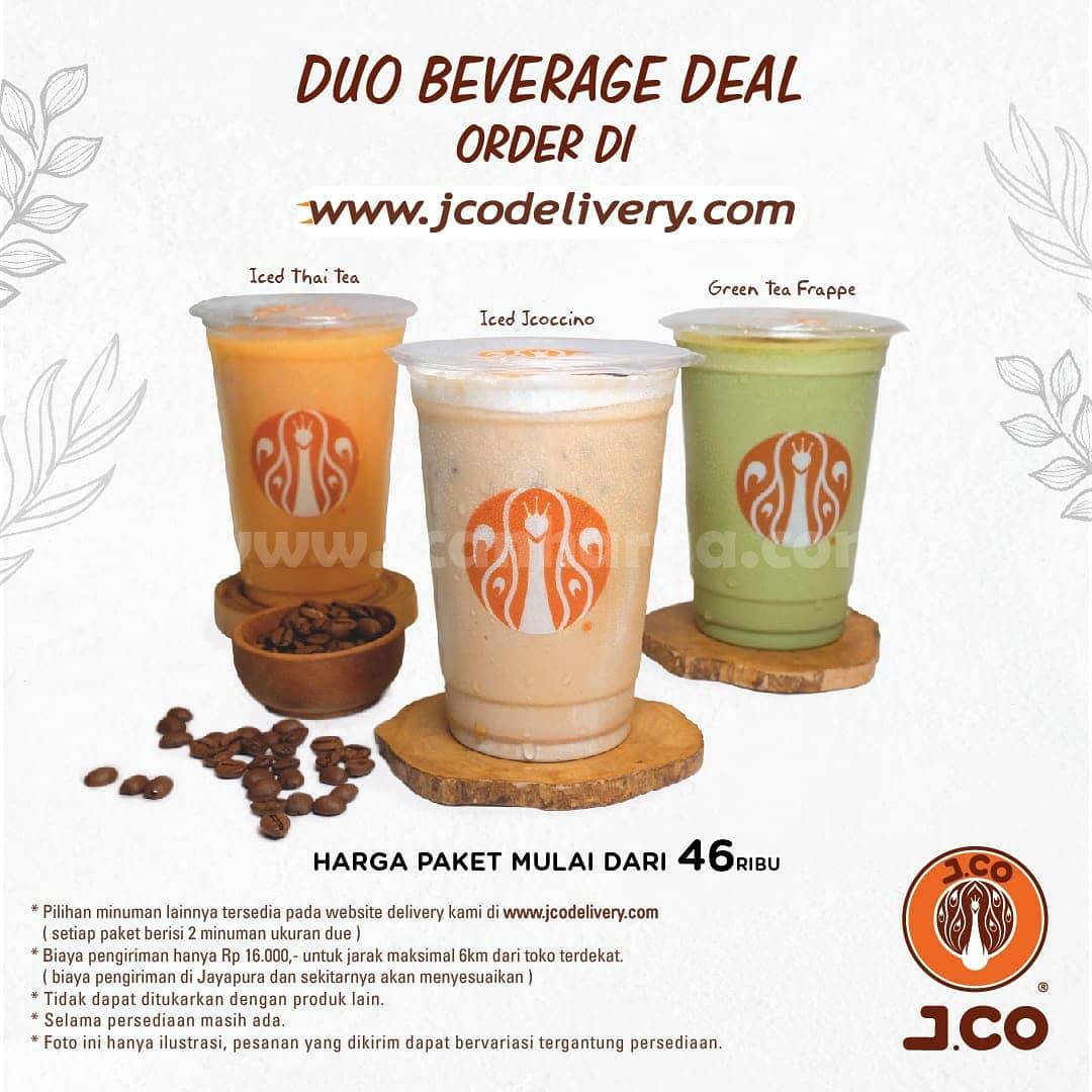 JCO Promo Duo Beverage Deal: Harga Paket mulai dari Rp 46.000 - scanharga