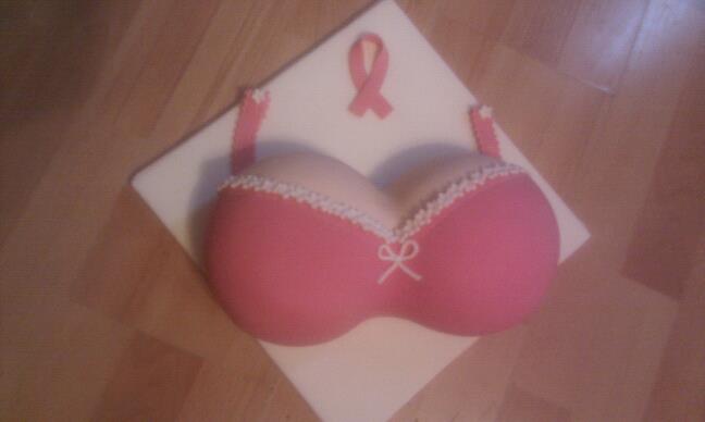 Sam's Cakes: Pink Bra cake for Breast cancer