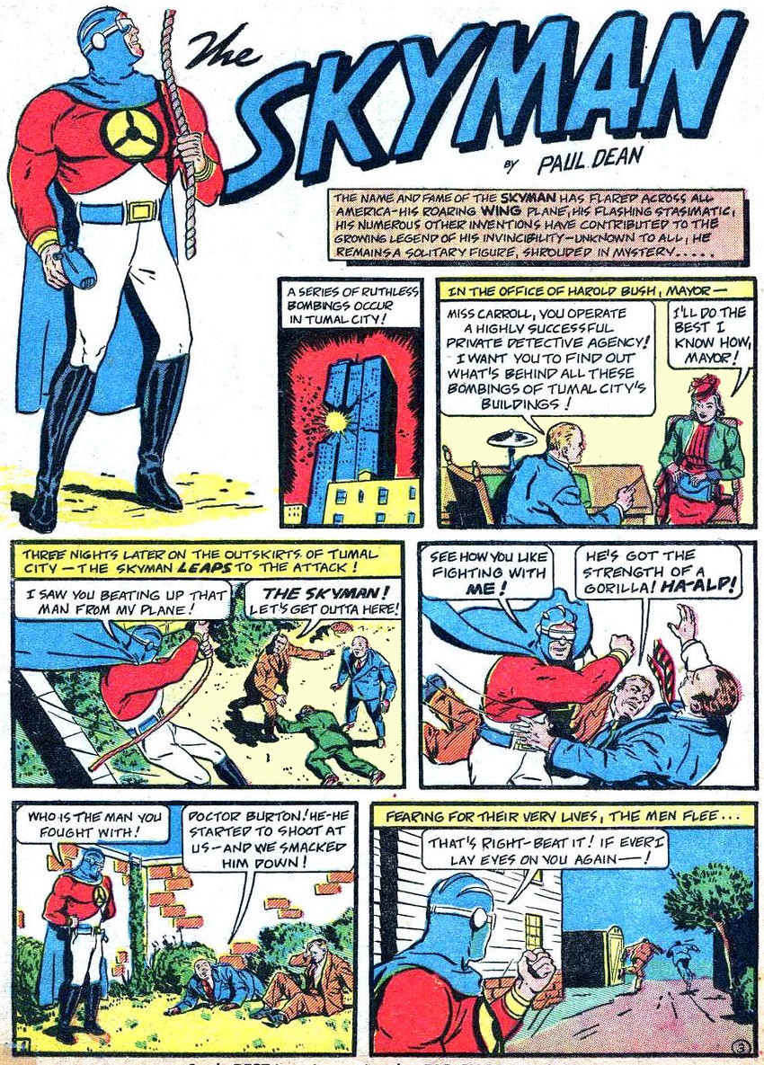 Pappy's Golden Age Comics Blogzine: Number 1681: Musclebound Skyman
