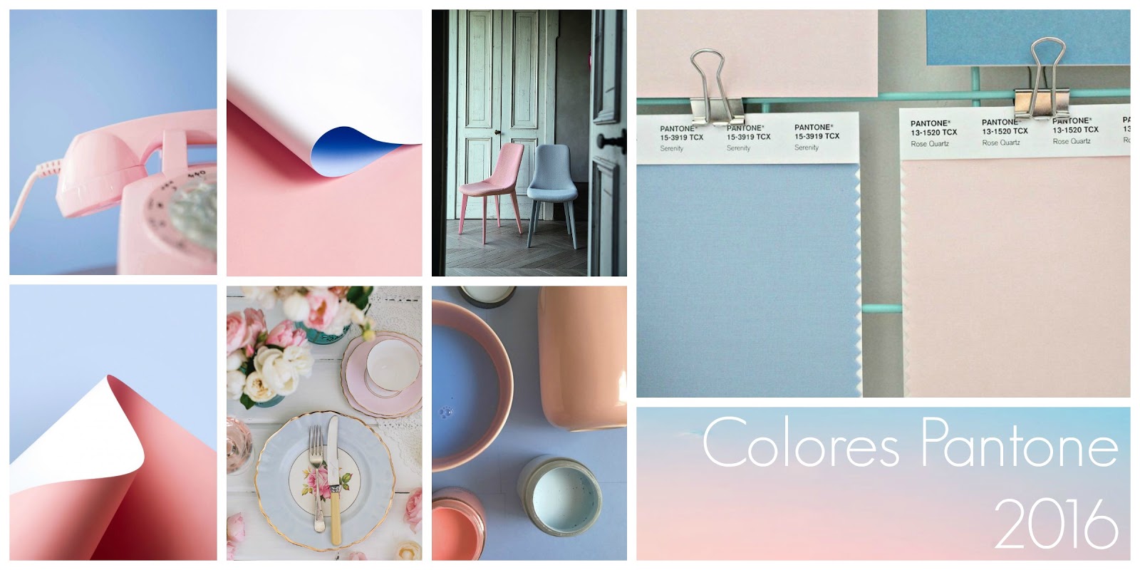 COLOR PANTONE 2016 (I): ROSA CUARZO Y AZUL SERENIDAD, LA MEZCLA SUMA