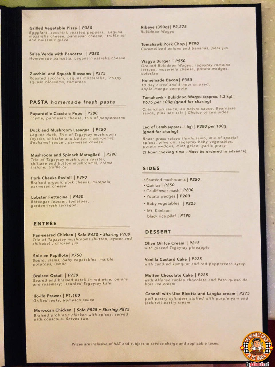 THE PICKIEST EATER IN THE WORLD: TAZA AT TAAL VISTA HOTEL: FRESHNESS ...